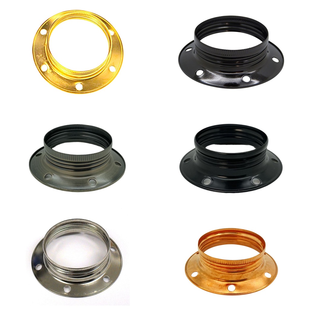Plated Metal ES Shade Ring | Lampfix